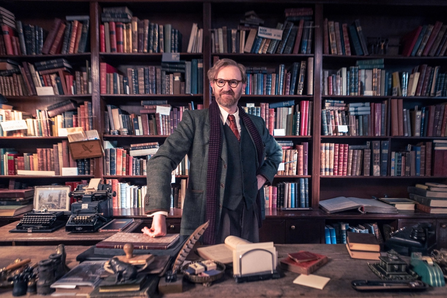 First look images of the new period crime drama 'Bookish,' with Mark Gatiss and Polly Walker ...